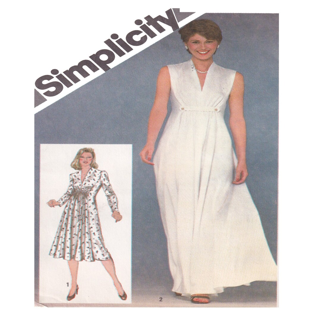 Simplicity 9750, 80s Fashion, Grecian Style, Vintage Gown, Sewing ...