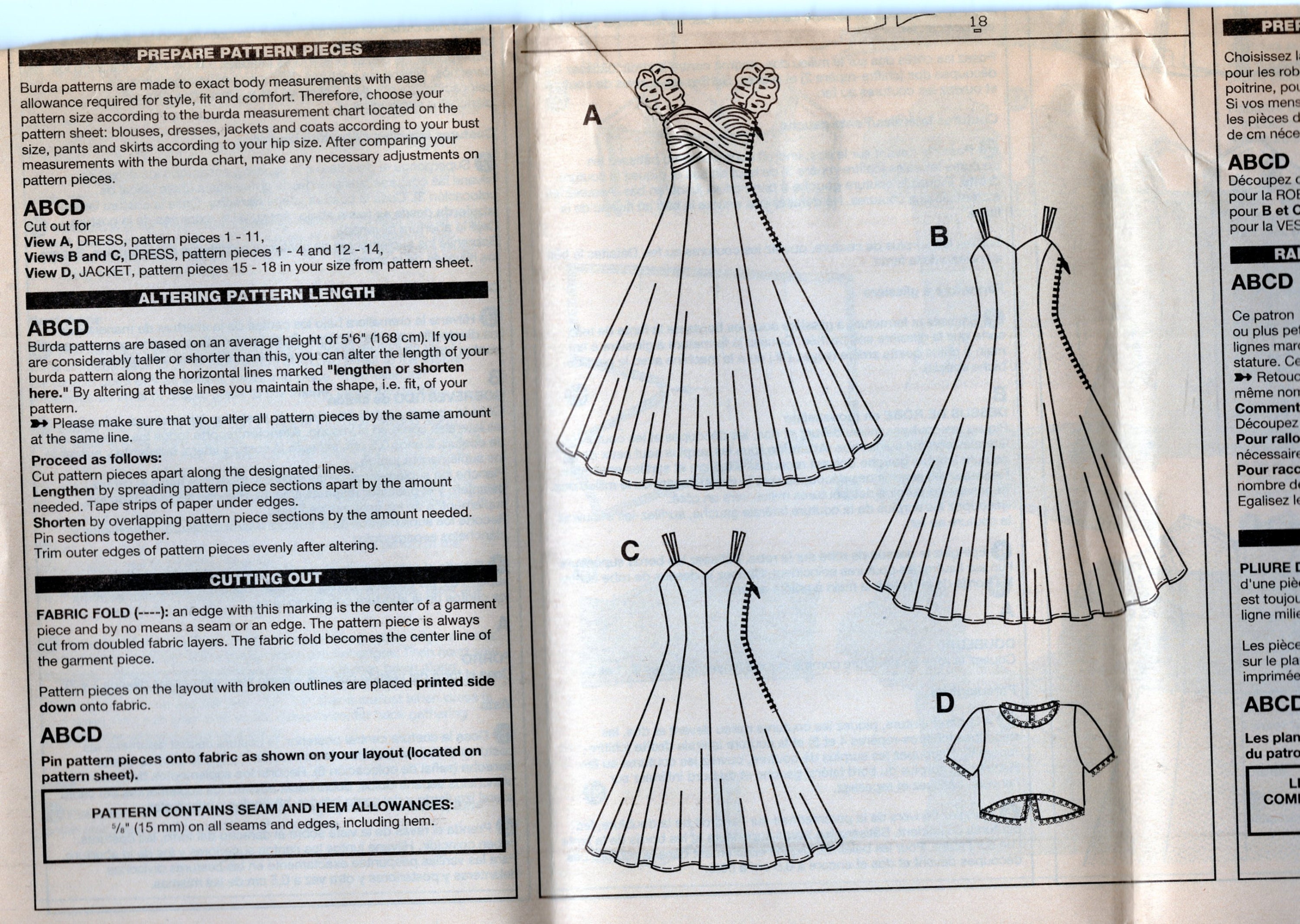 Burda 3791 Burda Couture Vestido de novia fit flare. Vestido - Etsy España