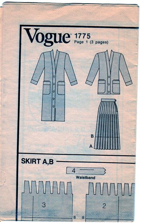 Vogue 1775 PERRY ELLIS Women Designer Suit Sewing Pattern - Etsy Canada