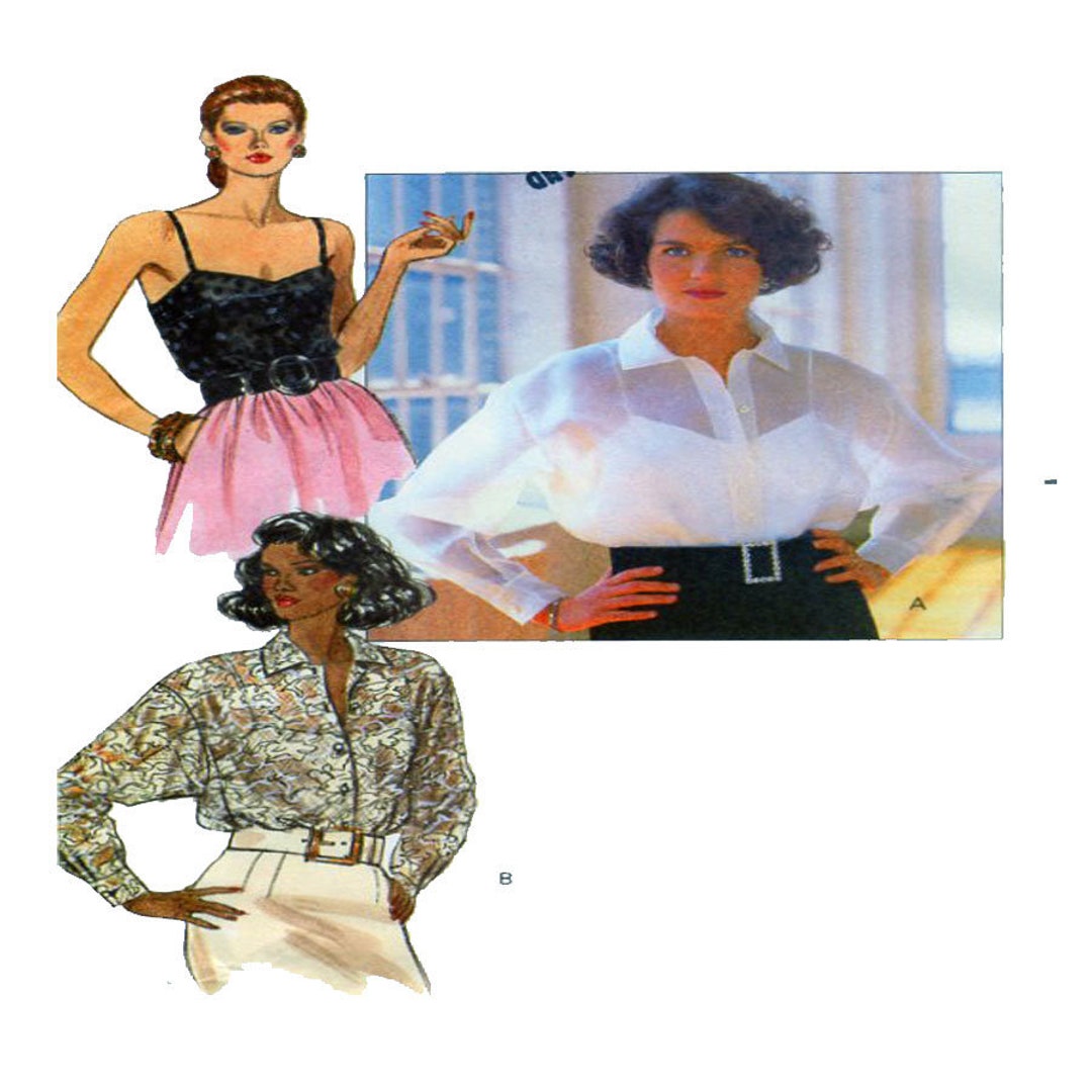 Butterick 4476, Women Blouse & Camisole Set, Sewing Pattern, Button ...