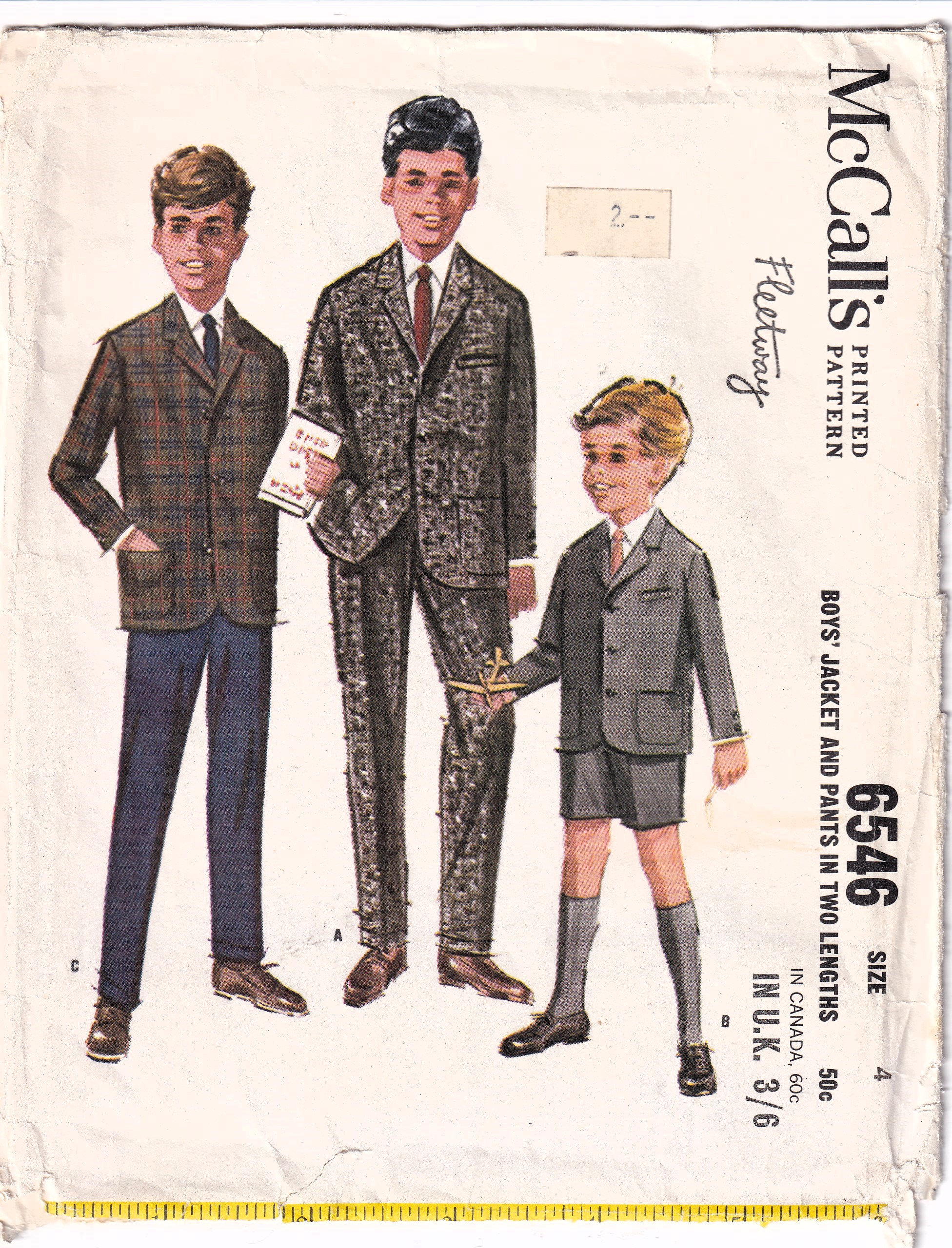 Boys Suit, Sewing Pattern, Mccalls 6546, Button Front Blazer, Suit ...