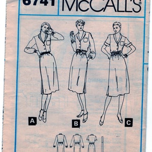 Mccalls 6741 Women Shirtwaist Dress Sewing Pattern, Button Front ...