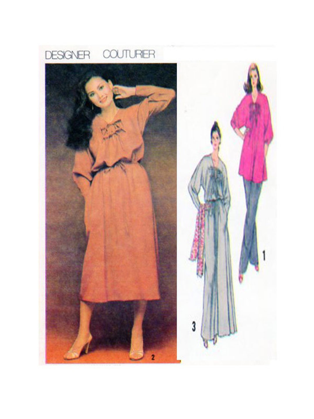 Women, Vintage, Dress, Sewing Pattern, 80's Fashion, HOLLY'S HARP ...