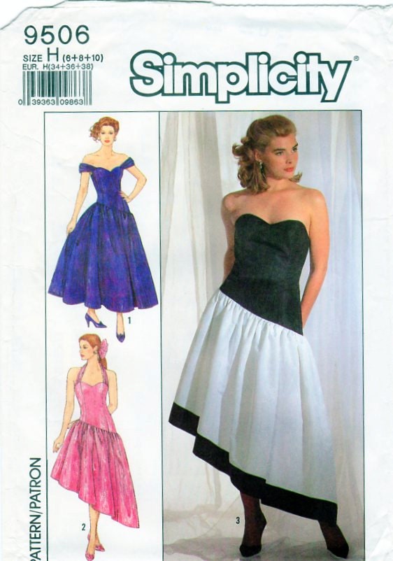 Simplicity 9506, Bridal, Special Event, Prom Dress, Sewing Pattern, off ...