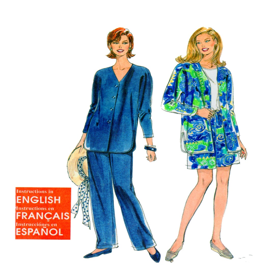 Simplicity 9868, Women Tunic Top, Sewing Pattern, V Neckline, Button ...