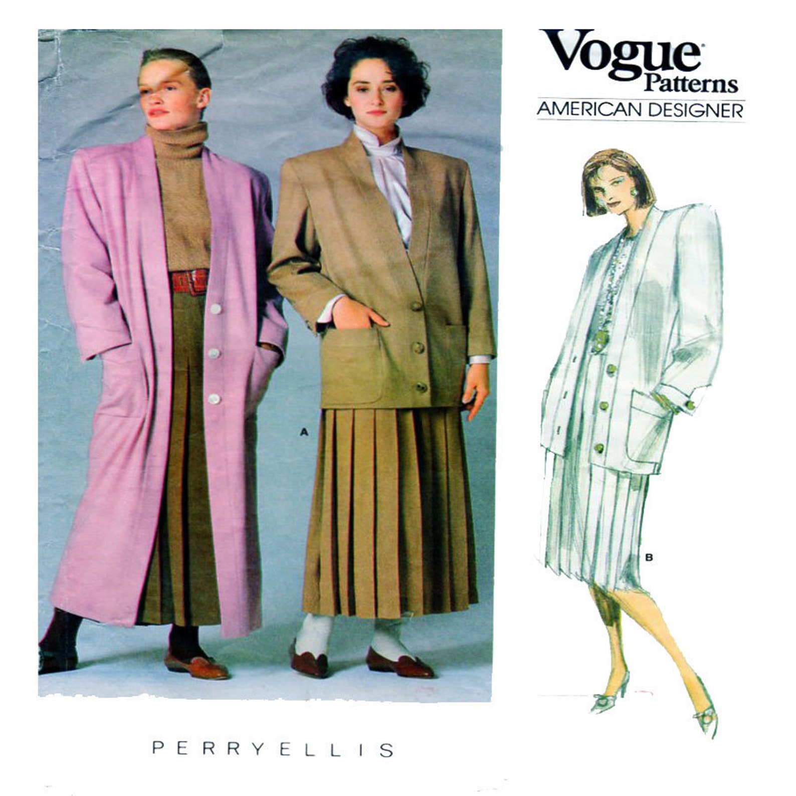 Vogue 1775 PERRY ELLIS Women Designer Suit Sewing Pattern - Etsy Canada