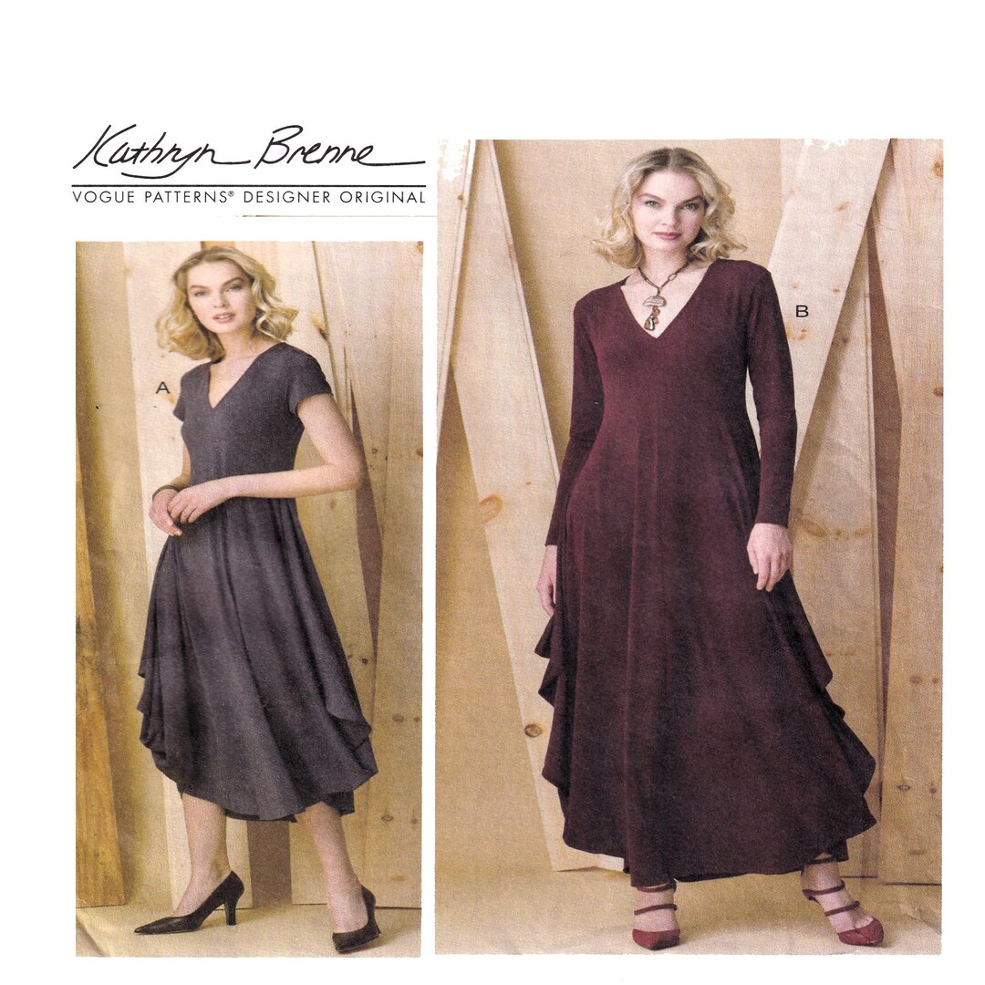 Vogue 9268, Kathryn Brenne Dress Sewing Pattern, Pull Over, Fit Flare ...