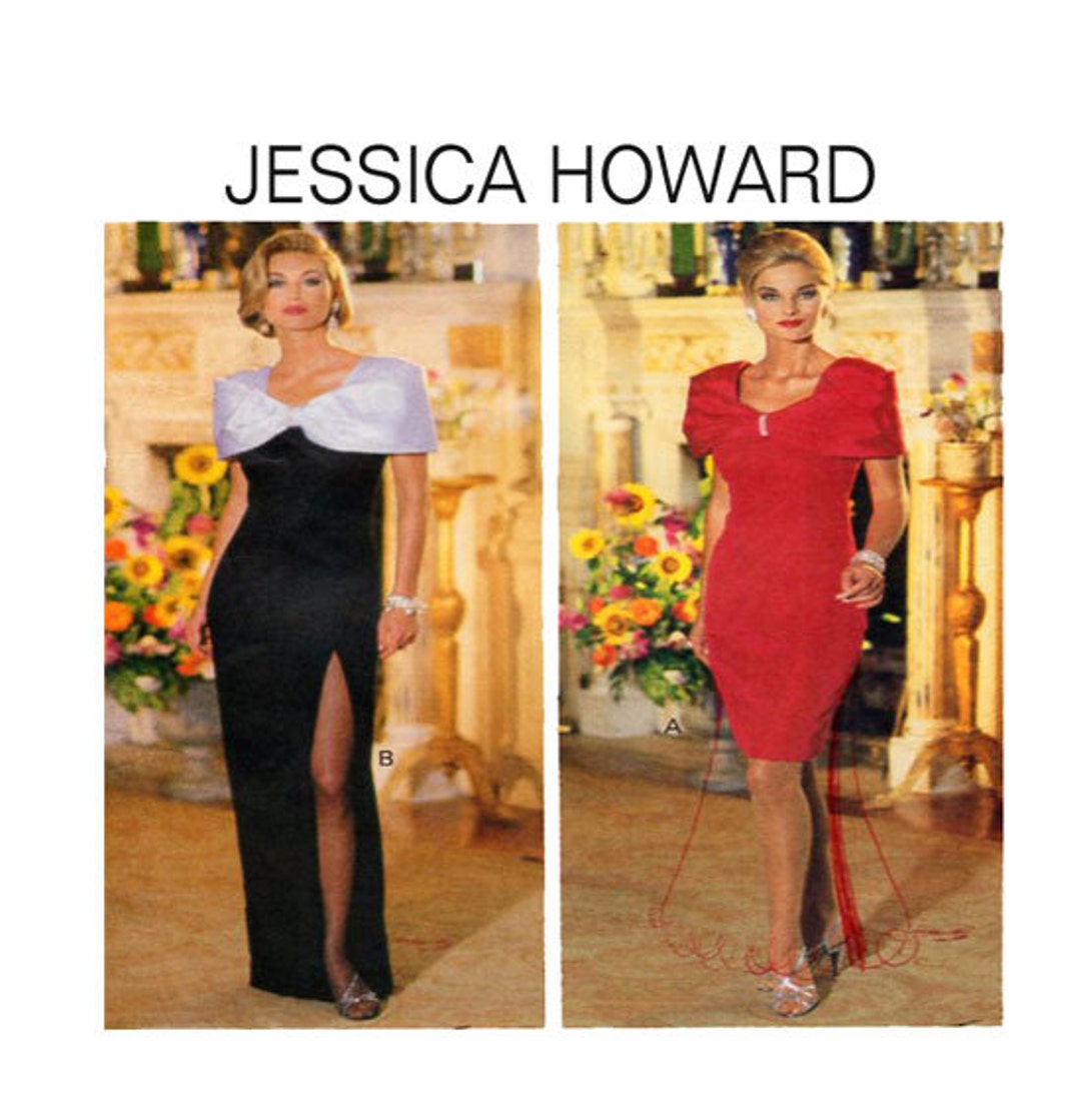 Designer Evening Gown, JESSICA HOWARD, Butterick 6529, Sheath Dress ...