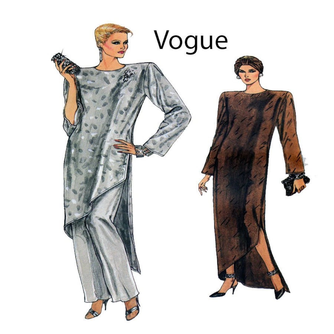 Vogue 9134, Evening Gown, Tunic Pant Suit 80s Vintage, Sewing Pattern ...