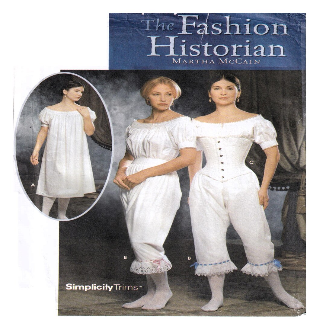 Simplicity 9769, Historical Civil War Undergarments Basque, Corset ...