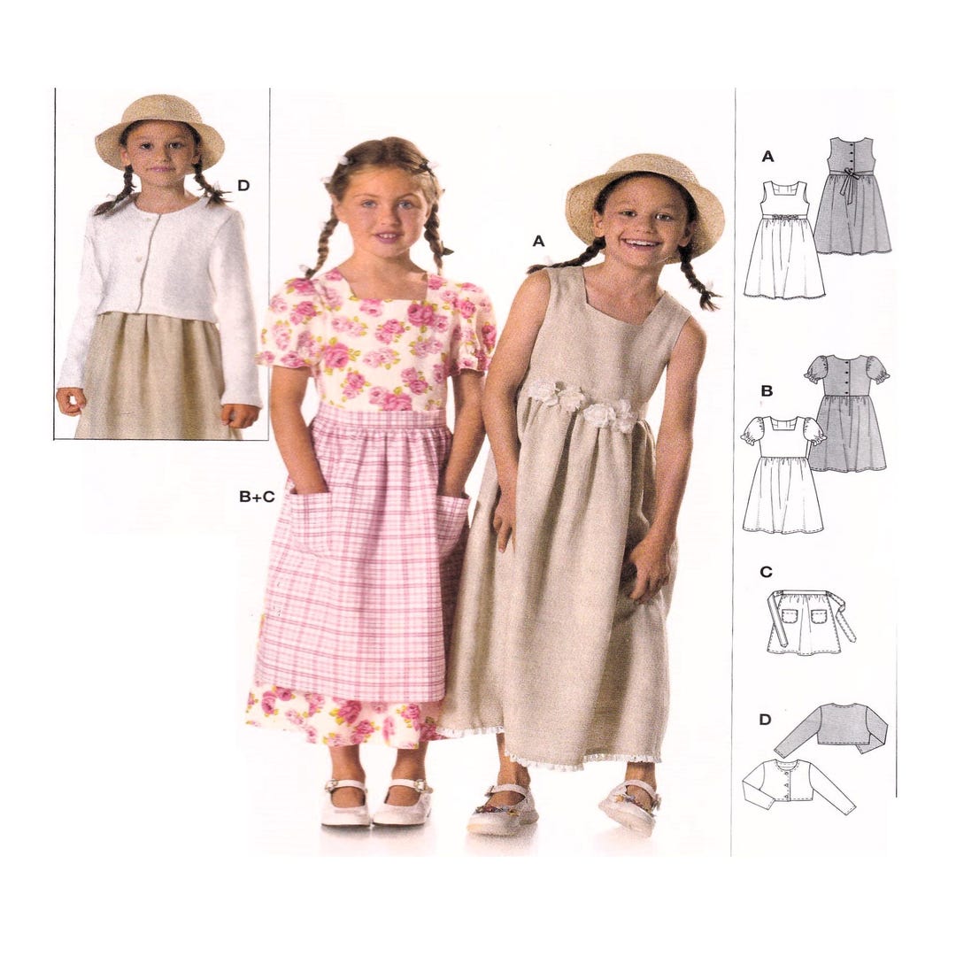 Little Girl Dress Set Sewing Pattern, Burda 9755, Jacket, Dress, Short ...
