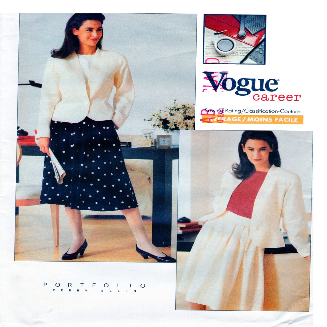 Vogue 2236 PERRY ELLIS Portfolio Women Designer Suit Sewing - Etsy UK