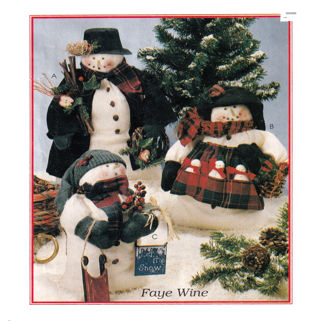 FAYE WINE 16 Snowpeople Mccalls 891 11 - Etsy