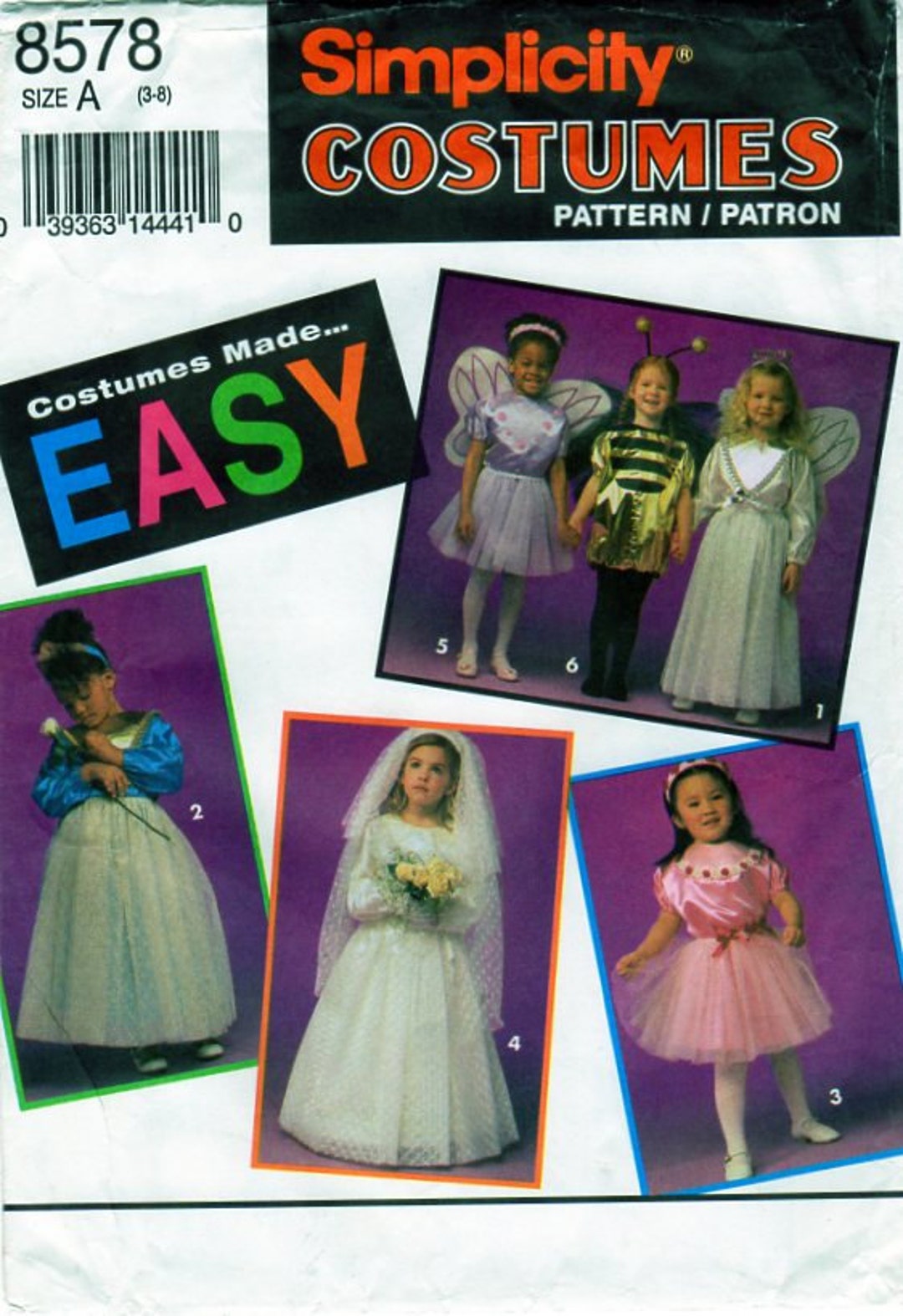 Girl Halloween Costume, Sewing Pattern, Simplicity 8579, Princess ...