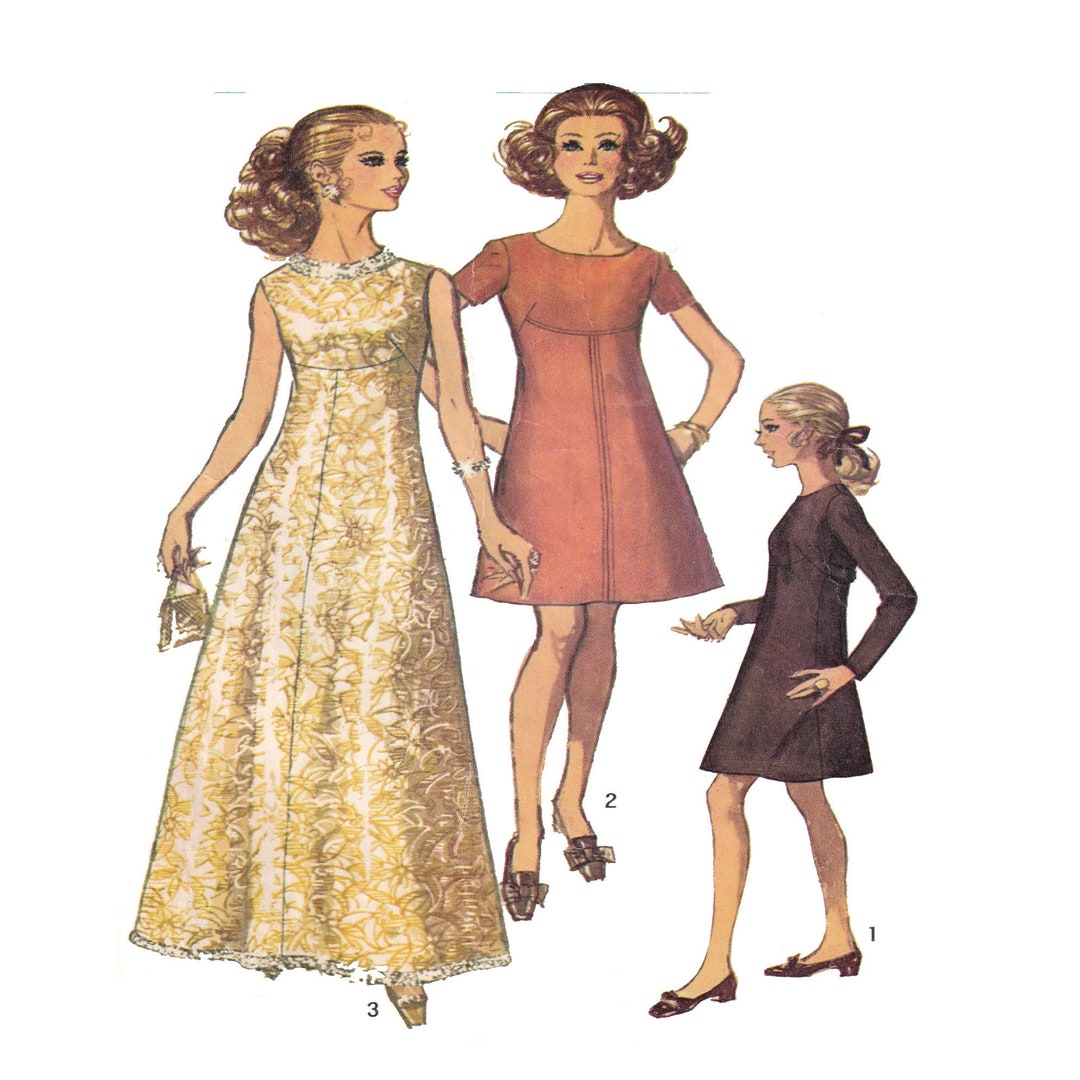 Simplicity 8498 60s Vintage Women Dress Sewing Pattern, Day Dress ...