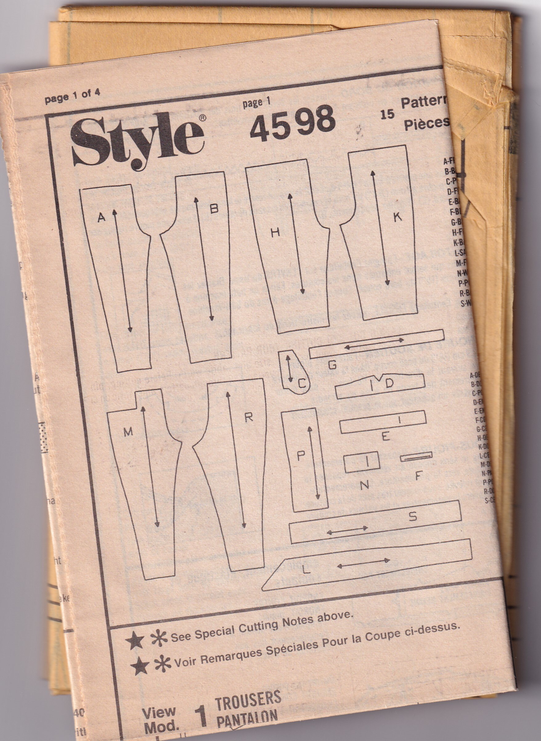 Style 4598, Women Pants Sewing Pattern, Pull on Elastic Waist, Crop ...