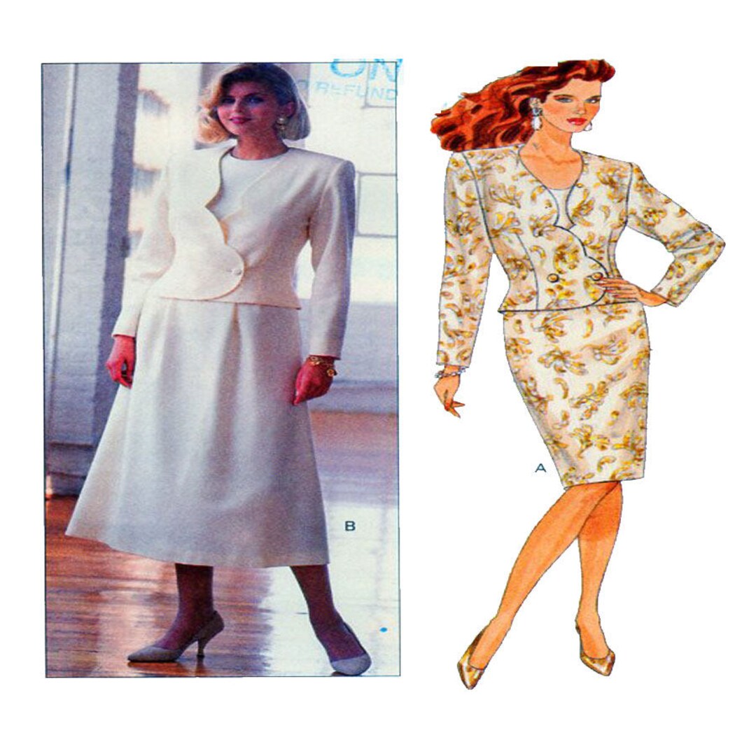 Womens Suit Sewing Pattern Butterick 4467 Scallop Edge - Etsy