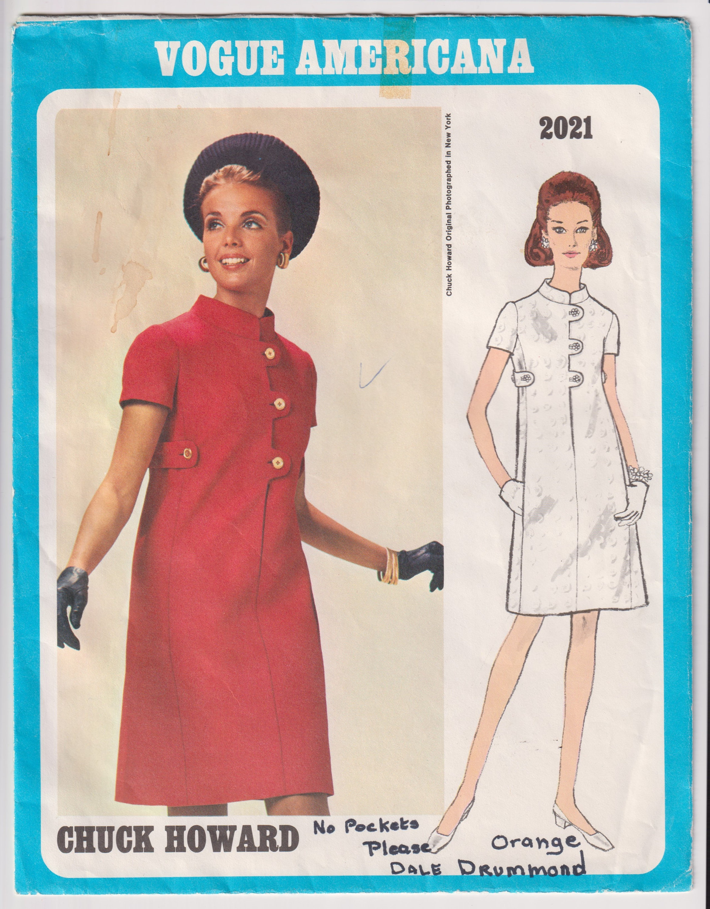Vogue 2021, Chuck Howard, Vogue Americana Women Sewing Pattern, 60s ...