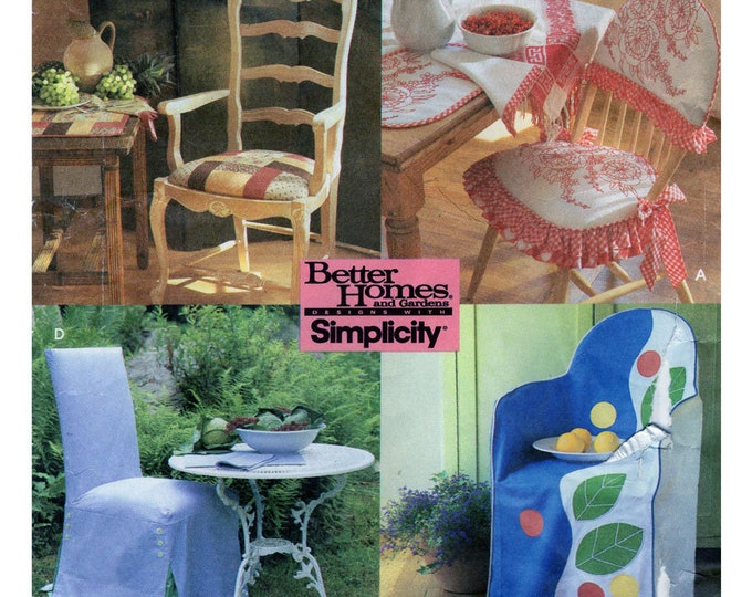 Simplicity 8919, Chair Slip Covers, Table Linens, Home Decor Sewing ...
