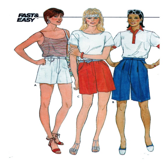 Vintage 1970s Butterick Pattern 6551 Easy Women's Shorts 3 Styles Sizes ...