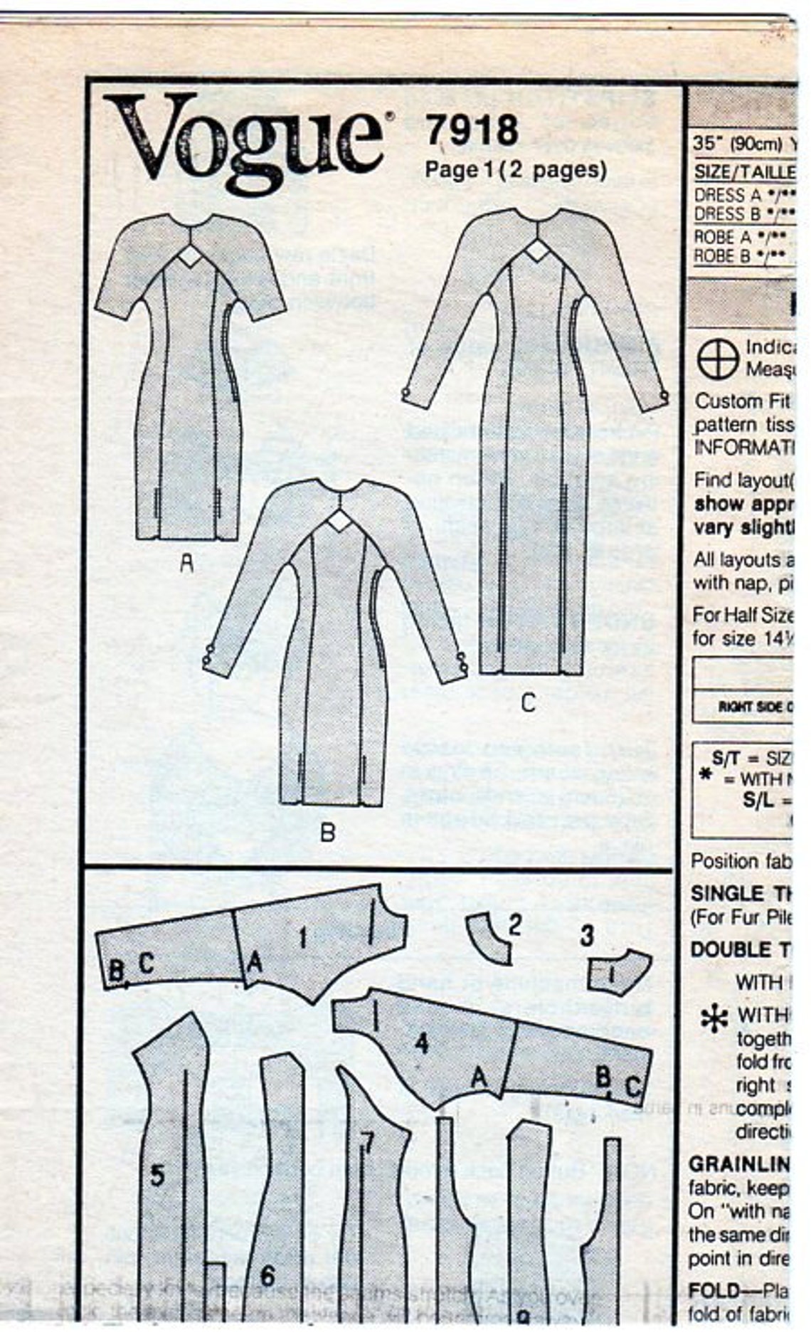 VOGUE 7918 Evening Gown Cocktail Dress Fitted Bodice | Etsy