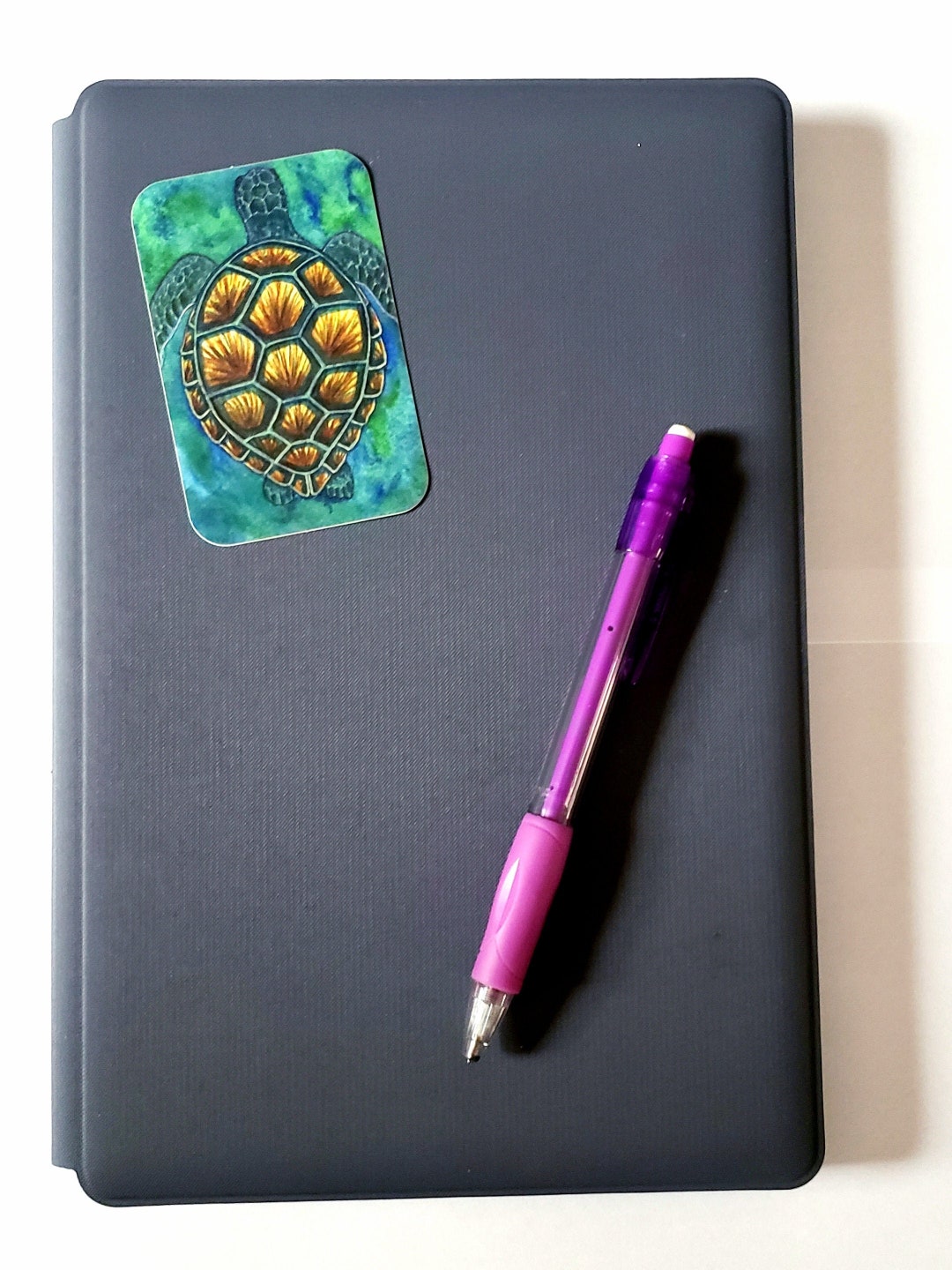 Green Sea Turtle Vinyl Sticker: Watercolor Art Print, Wildlife Artwork ...