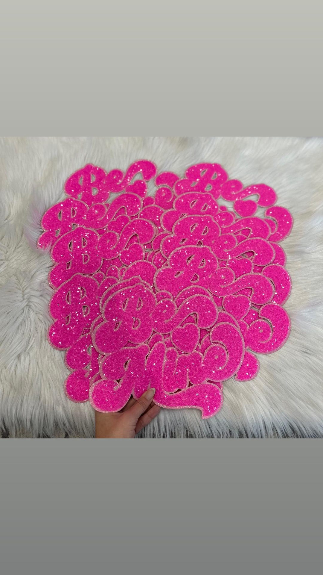 Be Mine Sequins Valentine Iron on Patch, Valentines Chenille Sweatshirt Patches, Trendy Hugs and ...