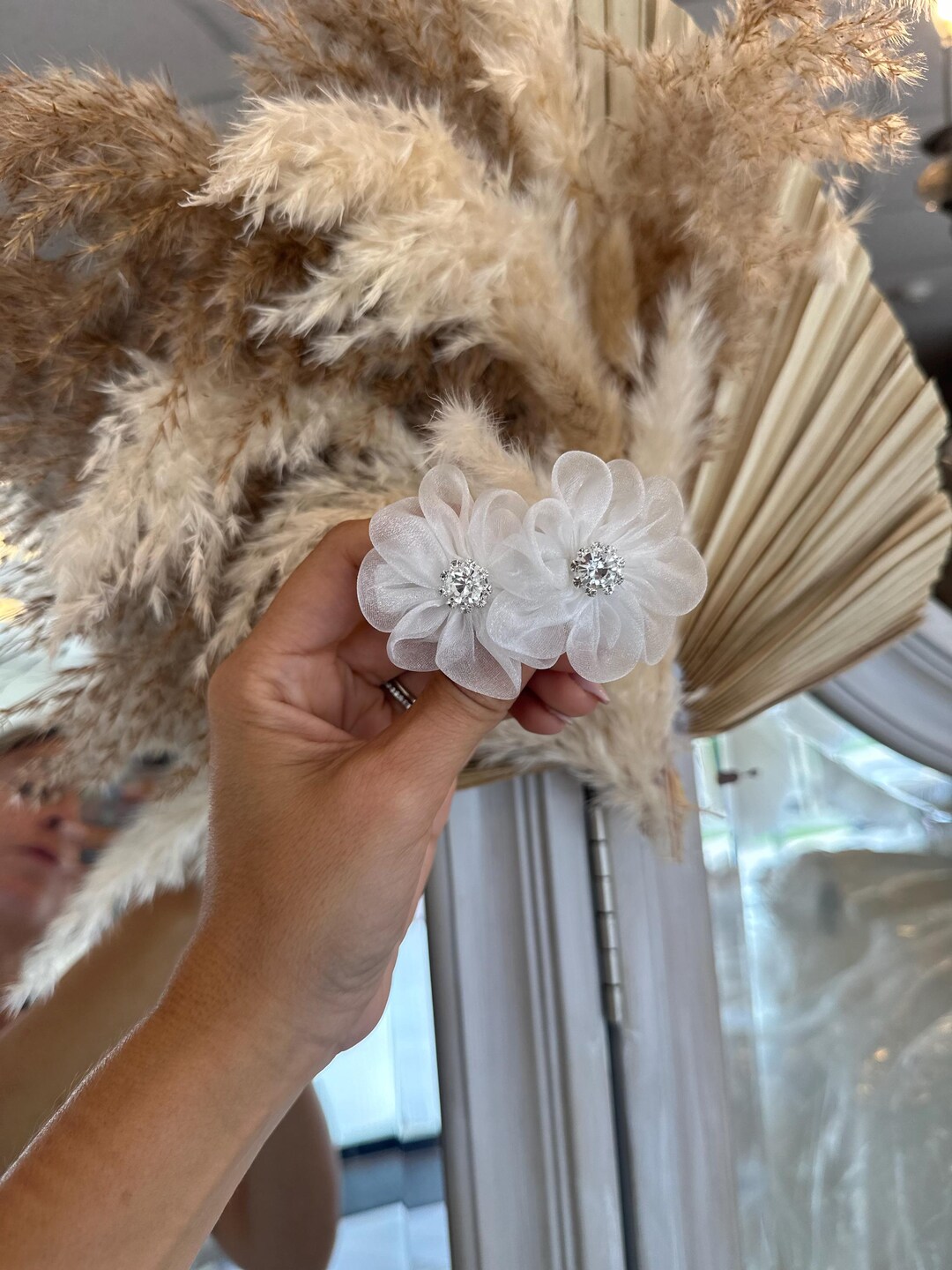 Baptism Hair Clip, Flower Girl Hair Flower, Bridal Hairpiece ...