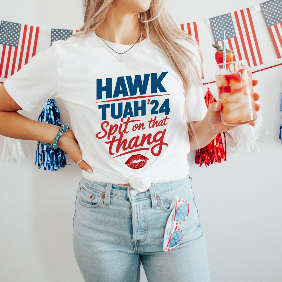 Hawk Tuah Girl Funny Viral Shirt, Hawk Tuah Spit on That Thang Tee ...
