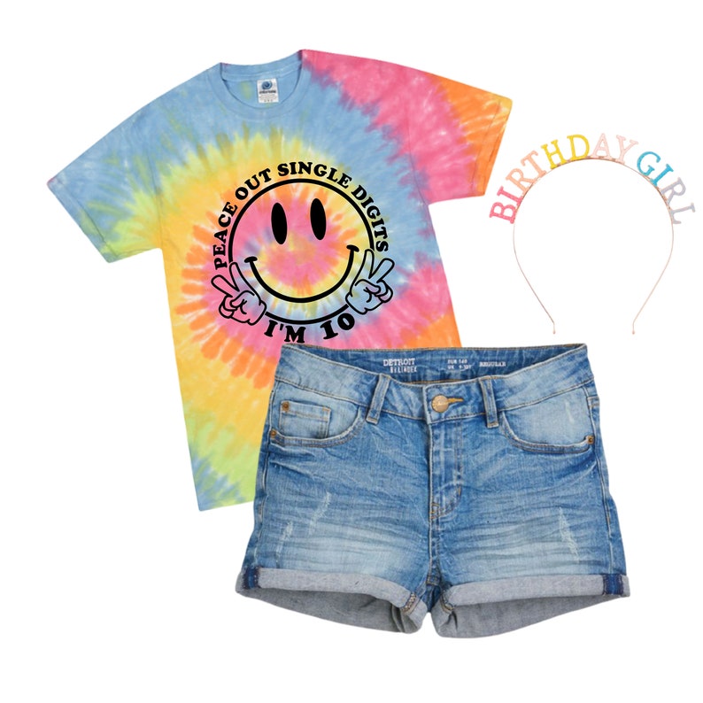 10th Birthday Shirt Girl, Double Digit Birthday Shirt, 10 Year Birthday ...