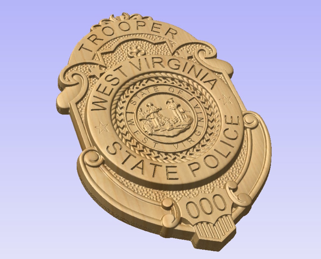 Custom West Virginia State Police Badge: 3D Carved Wood Sign - Etsy