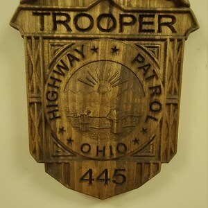 Custom Ohio State Trooper Police Officer Badge - Personalized Badge 3D ...