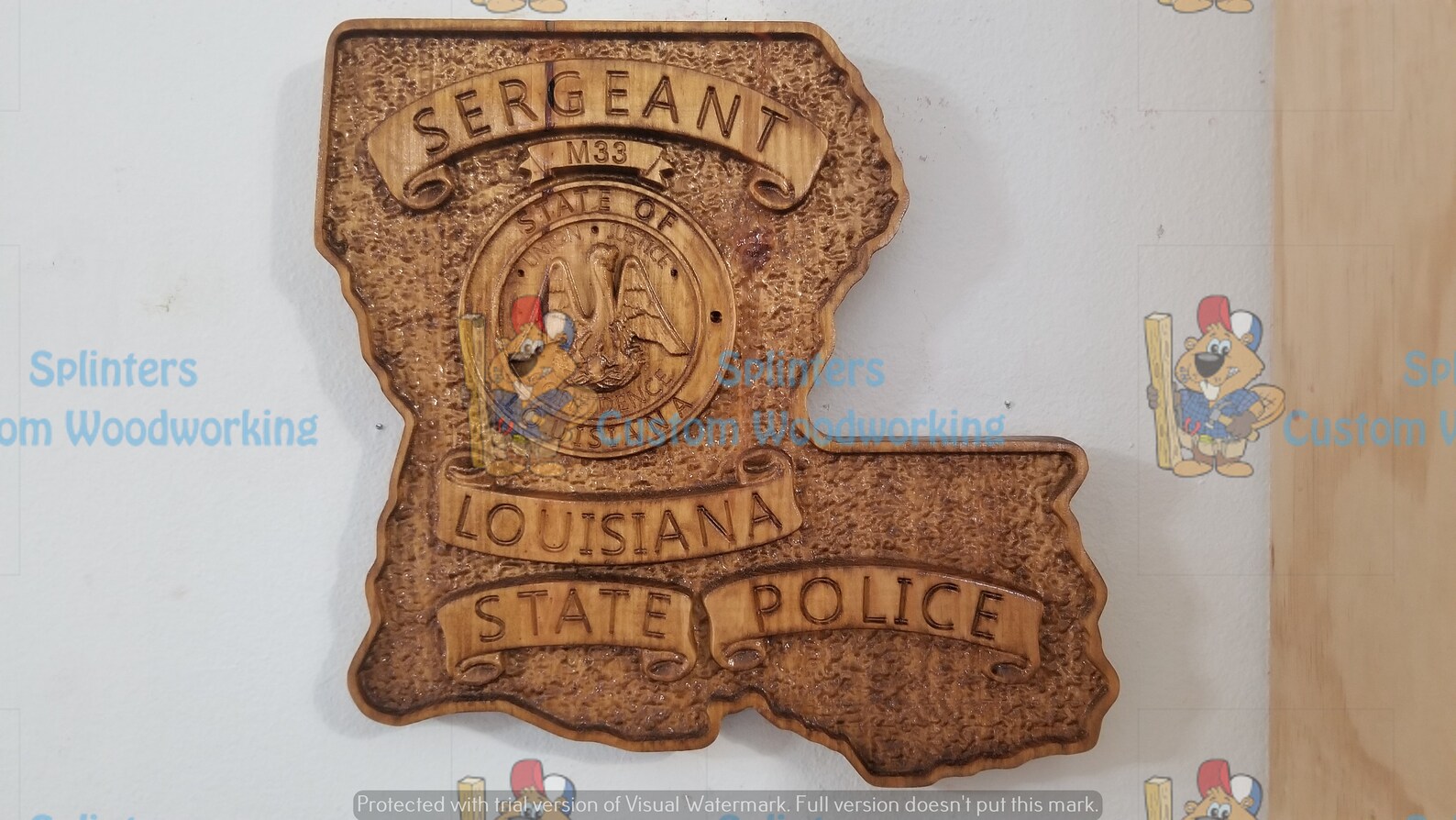 3D V CARVED Personalized Louisiana State Police Trooper | Etsy