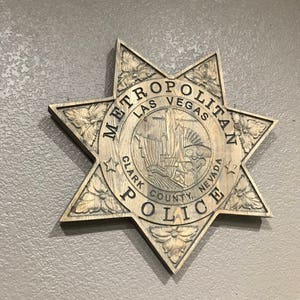 LVMPD - Las Vegas Metropolitan Police Personalized Police Badge 3D V ...
