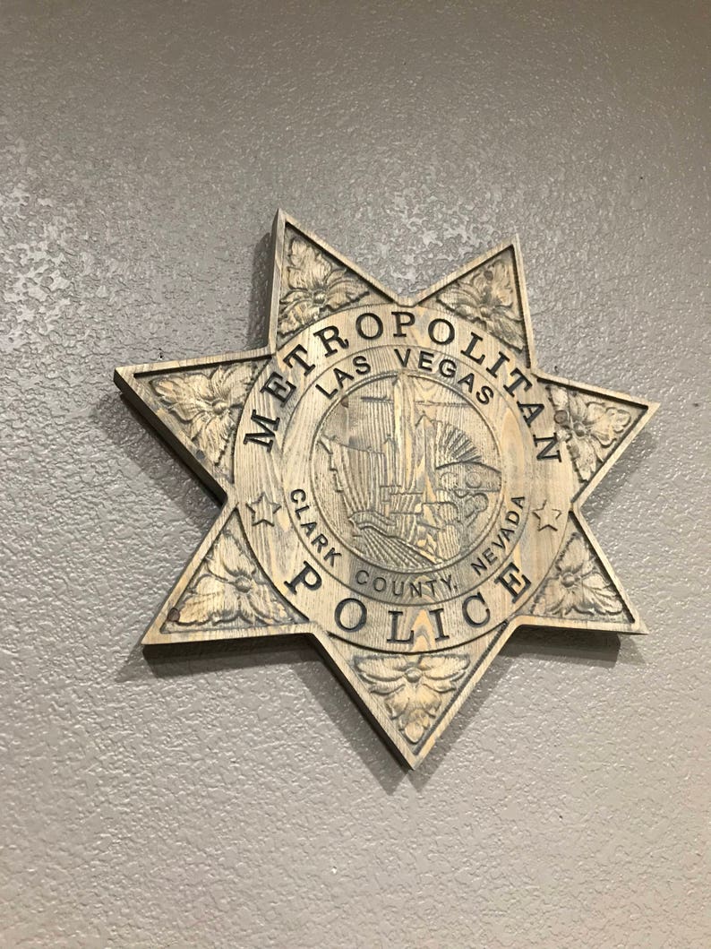 LVMPD - Las Vegas Metropolitan Police Personalized Police Badge 3D V ...