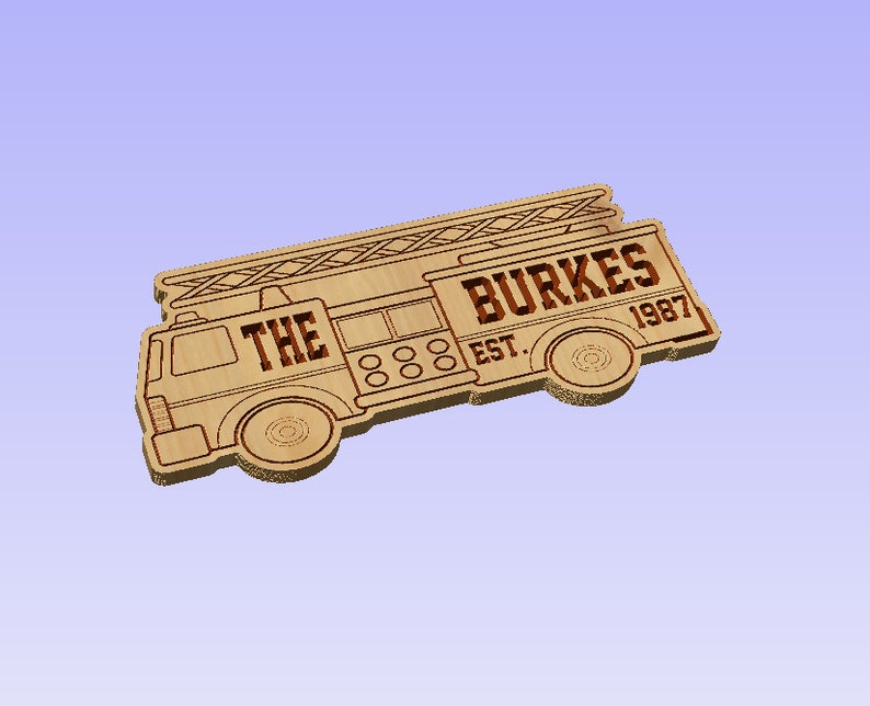 Personalized Fire Truck Name Sign and Established Year V - Etsy