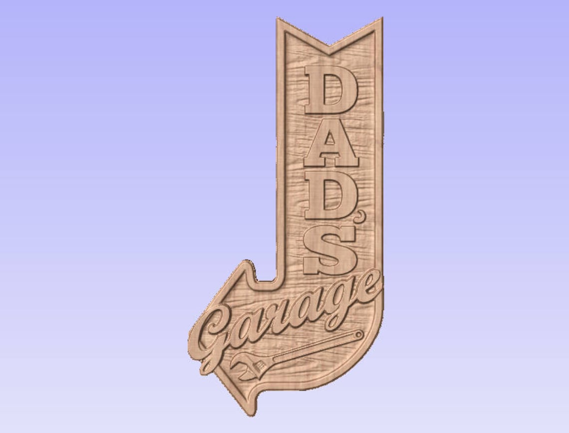 Personalized Custom Dads Garage Sign CNC V Carved Wood Sign - Etsy