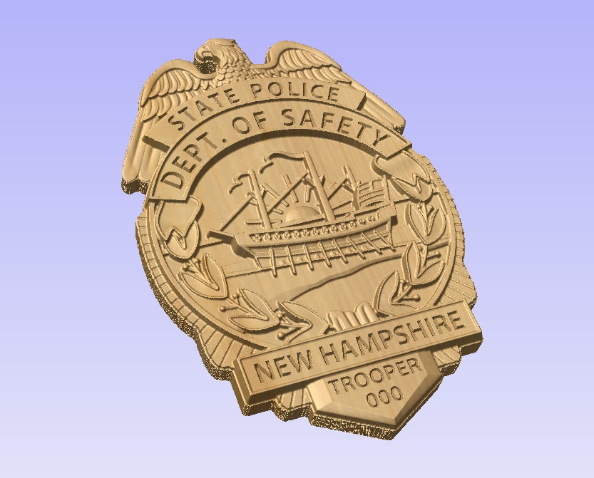 Personalized New Hampshire State Trooper Badge: Carved Wood Sign - Etsy