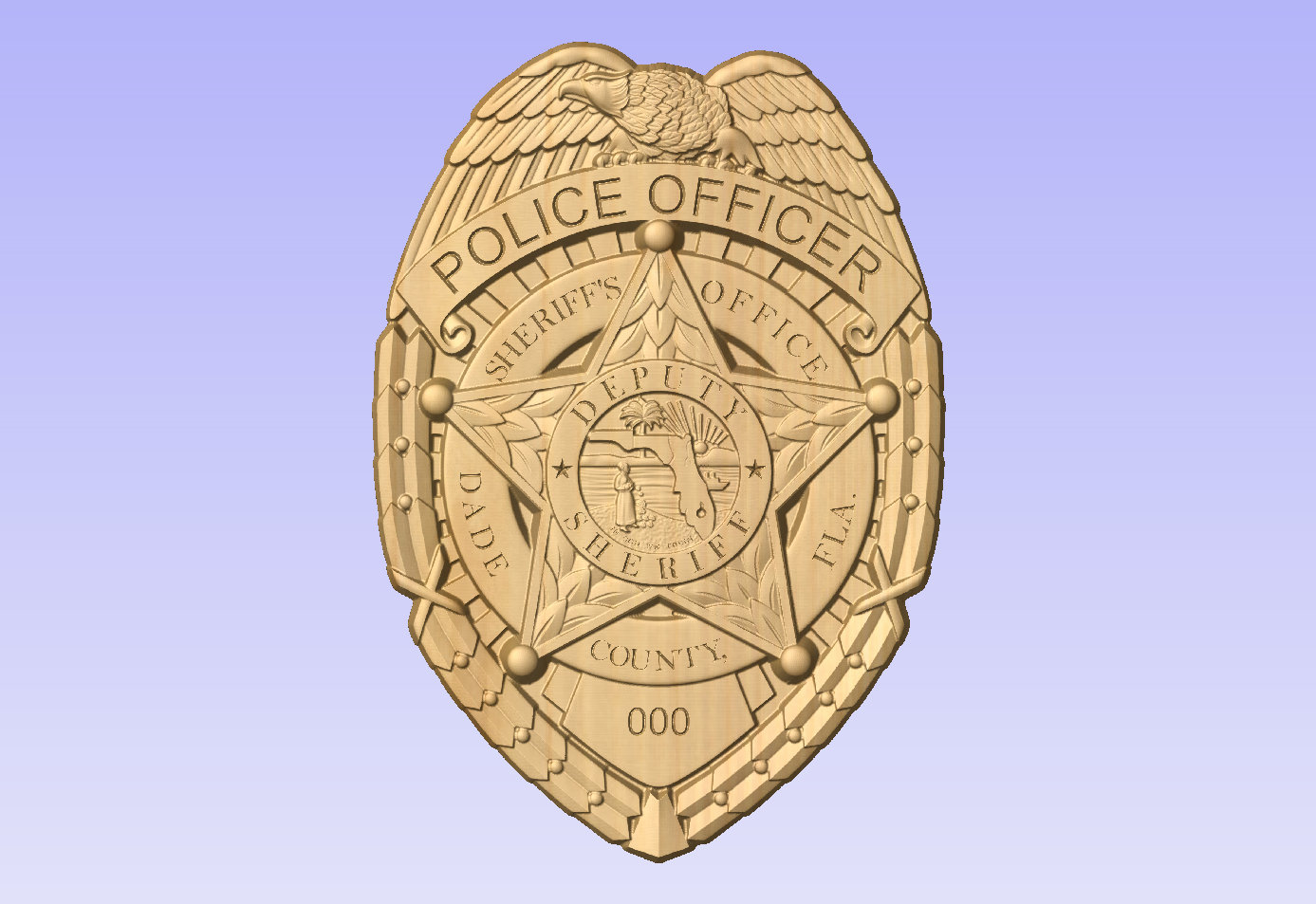 Custom Miami Dade Sheriff Badge Personalized Badge 3D V | Etsy