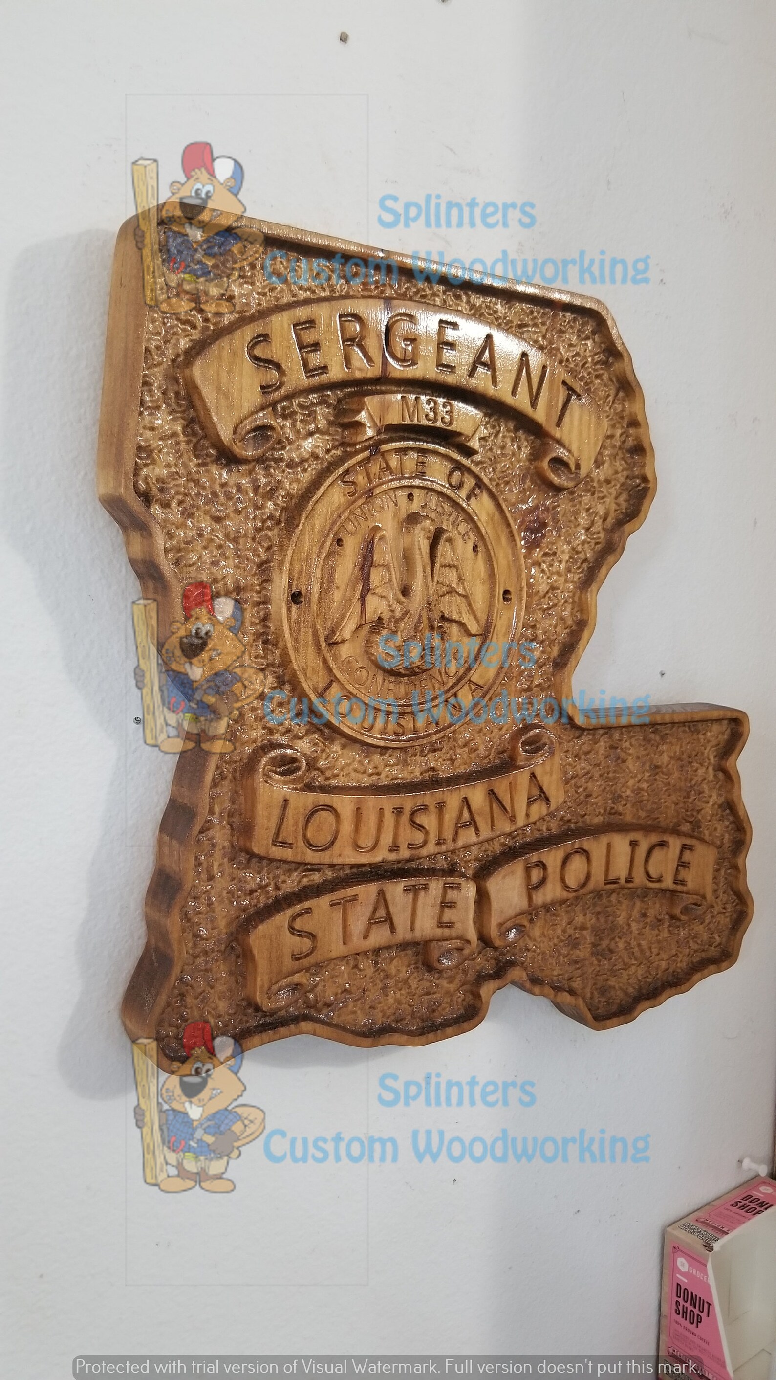 3D V CARVED Personalized Louisiana State Police Trooper | Etsy