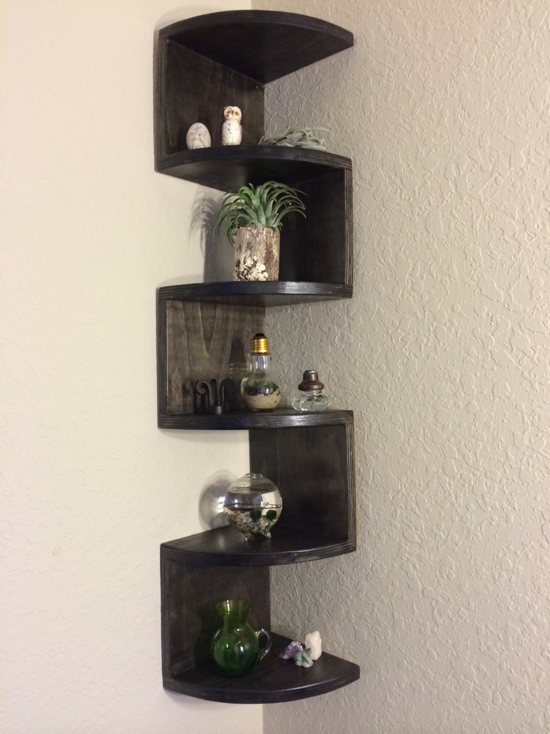 Handmade Zig Zag Rounded Front Corner Shelf - Etsy