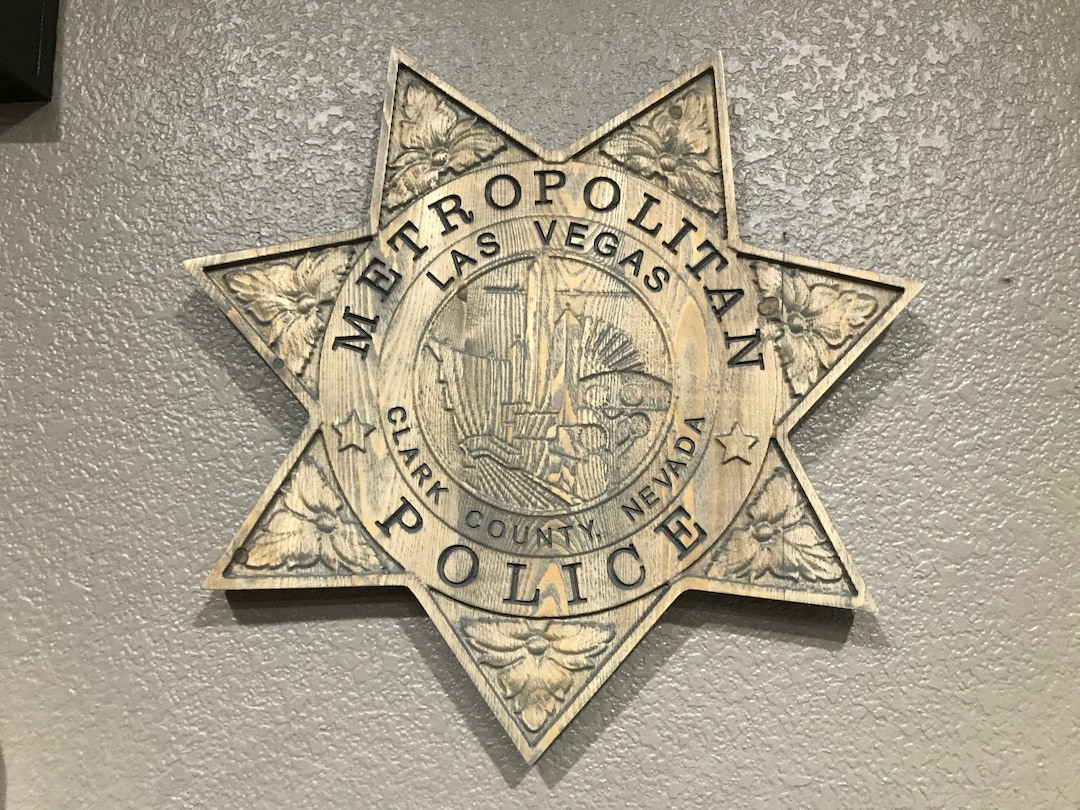 LVMPD - Las Vegas Metropolitan Police Personalized Police Badge 3D V ...