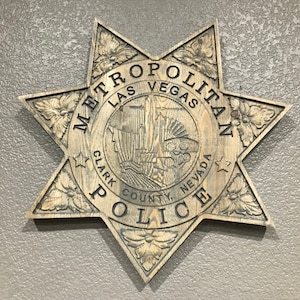 LVMPD - Las Vegas Metropolitan Police Personalized Police Badge 3D V ...