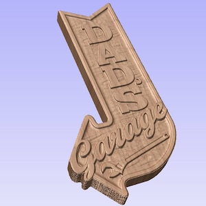 Personalized Custom Dads Garage Sign CNC V Carved Wood Sign - Etsy