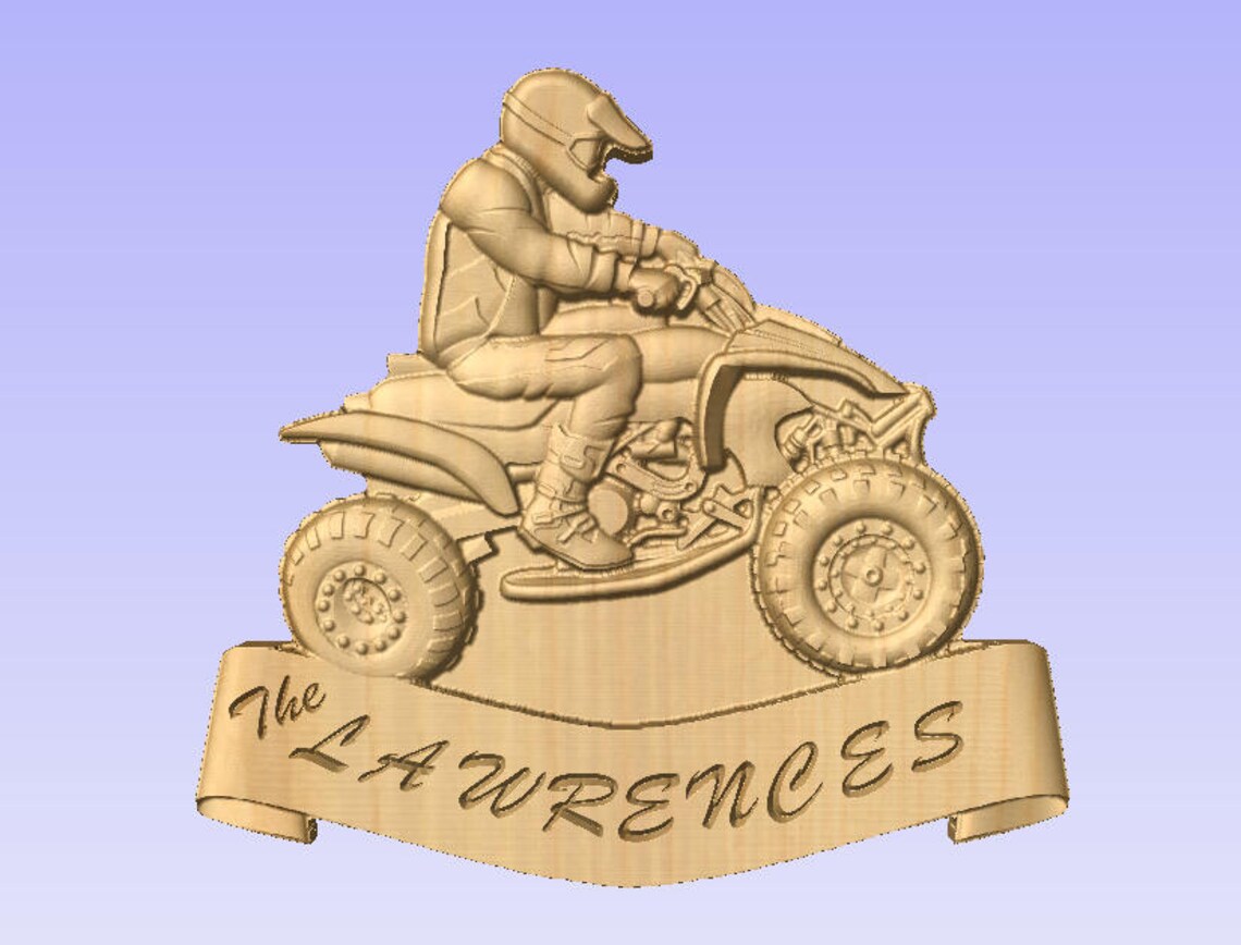 Personalized #ATV 4 Wheeler Name Sign CNC V Carved Wood Sign - Etsy
