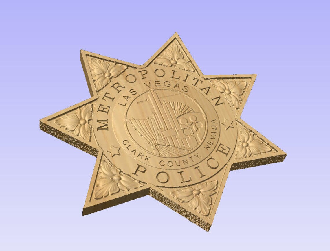 LVMPD - Las Vegas Metropolitan Police Personalized Police Badge 3D V ...