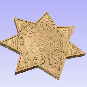 LVMPD - Las Vegas Metropolitan Police Personalized Police Badge 3D V ...