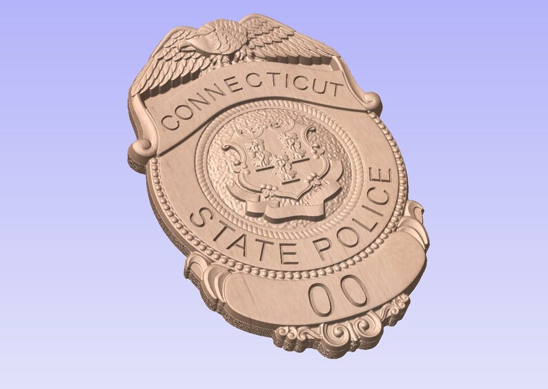 3D V CARVED Personalized Connecticut State Police Trooper - Etsy