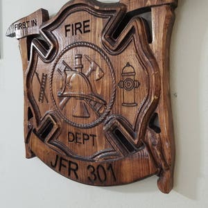 Personalized Fire Dept Fighter V Carved Wooden Sign - Etsy