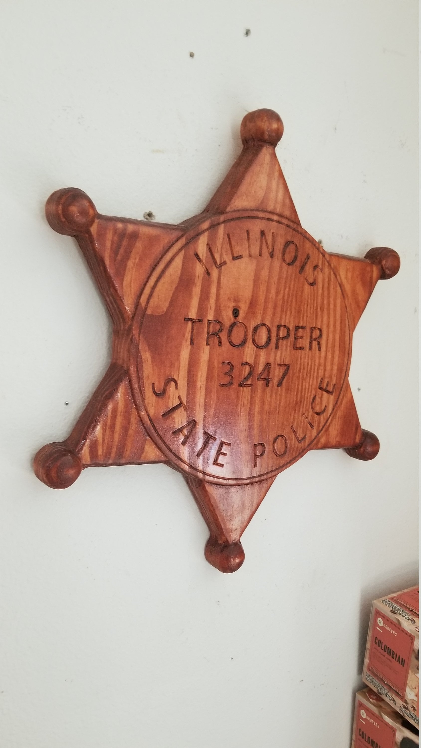 Personalized Illinois State Trooper Badge: Custom Carved Wood Sign - Etsy